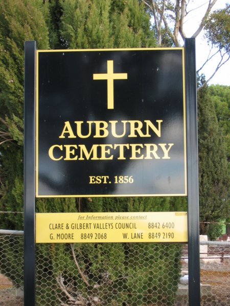 Australian Cemeteries - South Australia - Auburn Cemetery