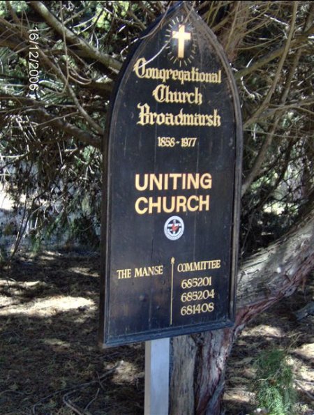 Australian Cemeteries - Tasmania - Broad Marsh Congregational Church ...